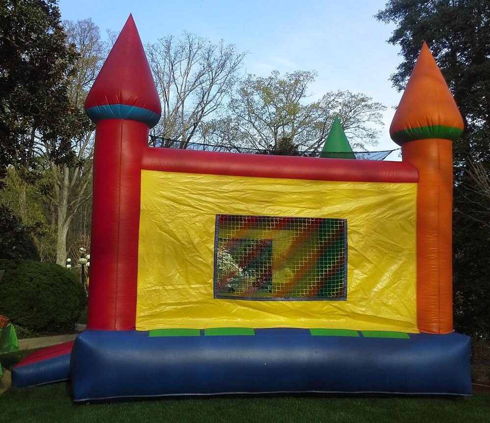 Large Multi Colored Castle - Jumpy Fun Bounce House Rentals